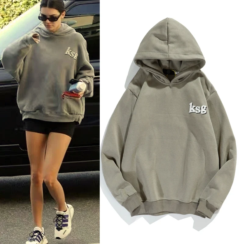 Kanye West Oversize Sweatshirt KSG Kids See Ghost Quote Letter Print ...