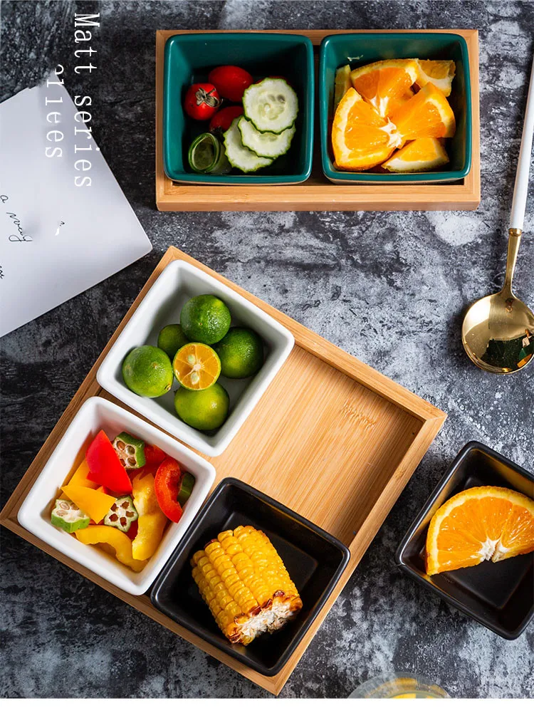 Nordic creative grid plate snack plate nut plate dried fruit plate ...