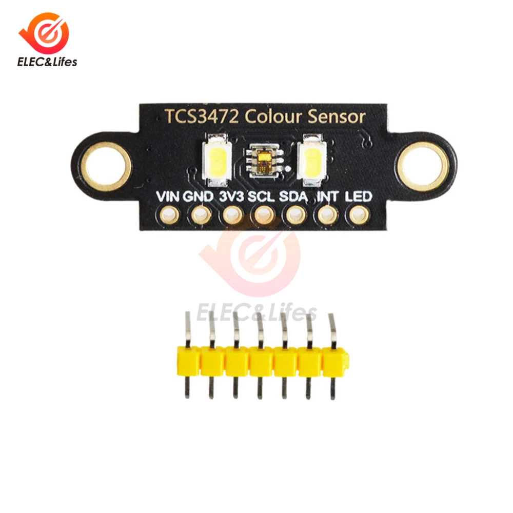 TCS34725 RGB 컬러 센서 모듈 고감도 광 센서 모듈 Arduino STM32 기반 AMS TCS3472XFN 용 IIC ...