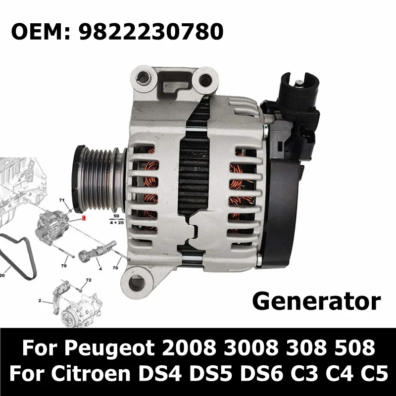 Other Parts & Accessories - Generator For Peugeot 2008 3008 308 508 ...