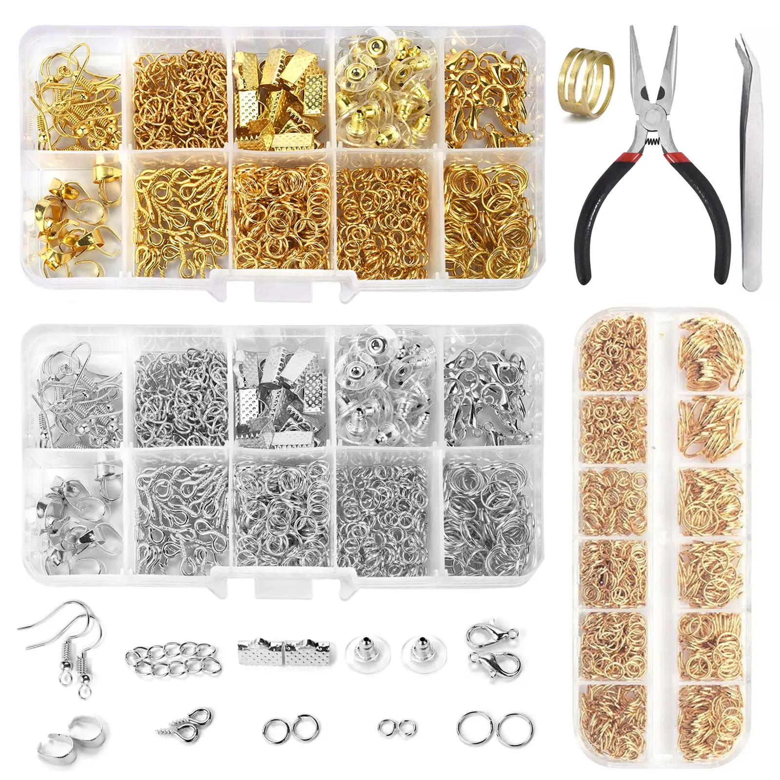 Alloy Jewelry Making Accessories Kit Copper Wire Open Jump Rings ...
