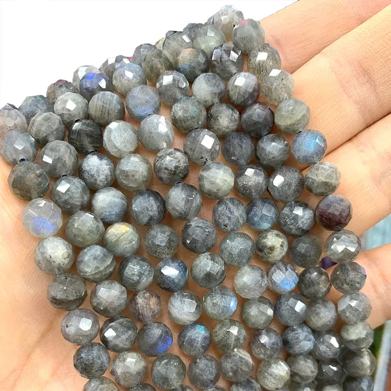 Natural Grey Labradorite Beads | Precious Beads 8mm Labradorite ...
