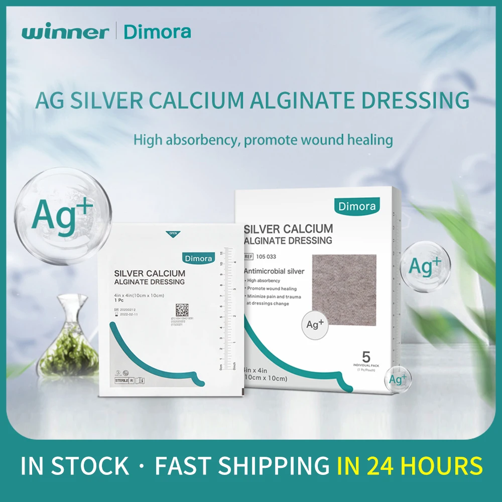 Winner Ag Silver Calcium Alginate Dressing Pads High Absorbent Non ...