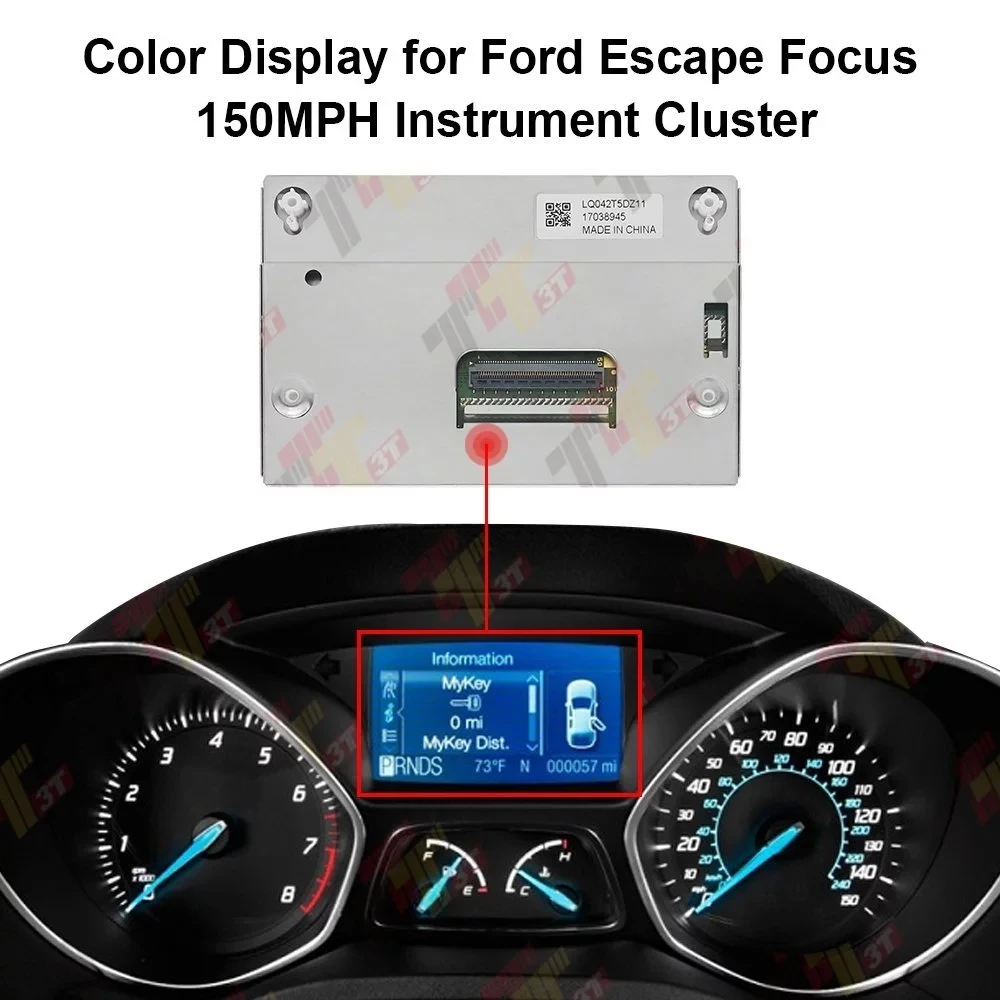 Color Display LCD Screen for Ford Escape Focus 150MPH Speedometer ...