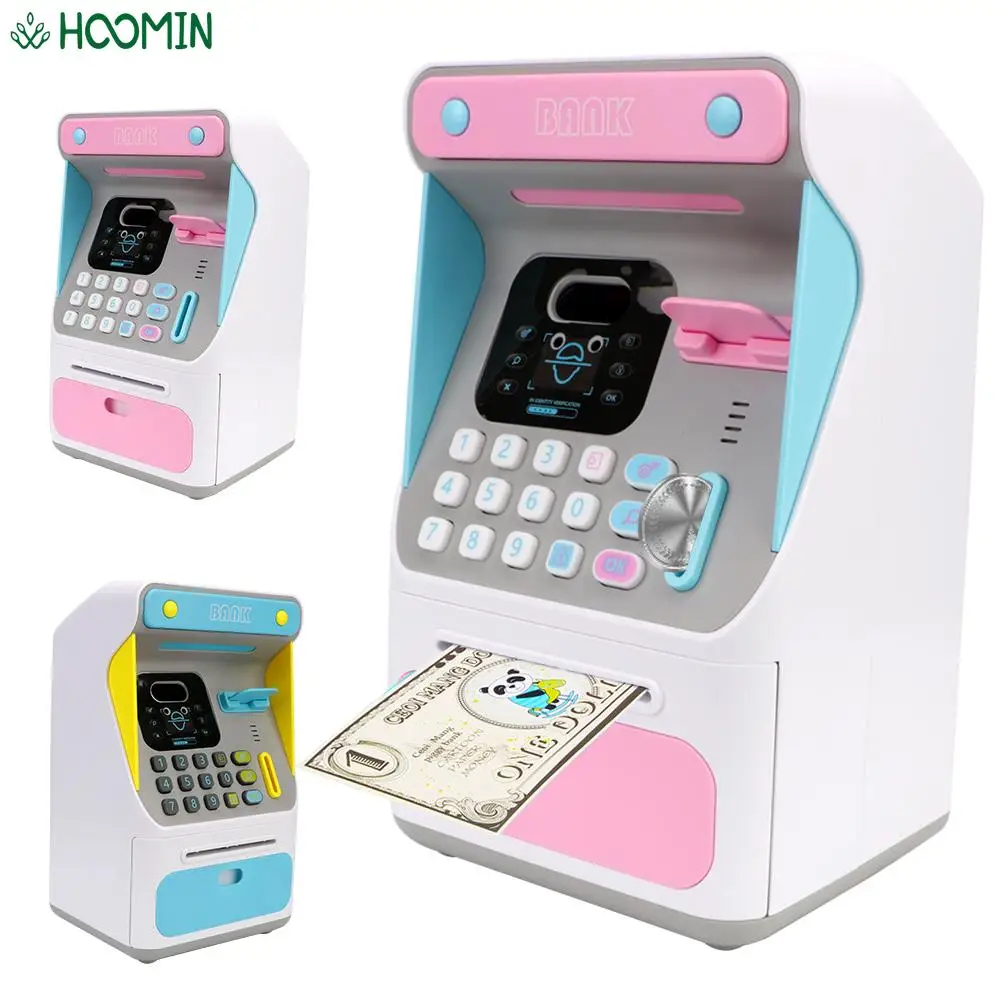Money Boxes ATM Machine Cash Box Gift For Kids Electronic Piggy Bank ...