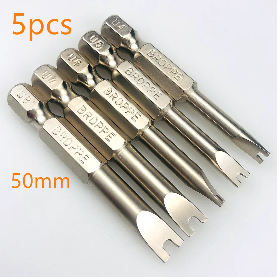 50mm-5pcs-U-Shaped-Magnetic-Hexagonal-Head-Screwdriver-Bits-1-4-quot ...