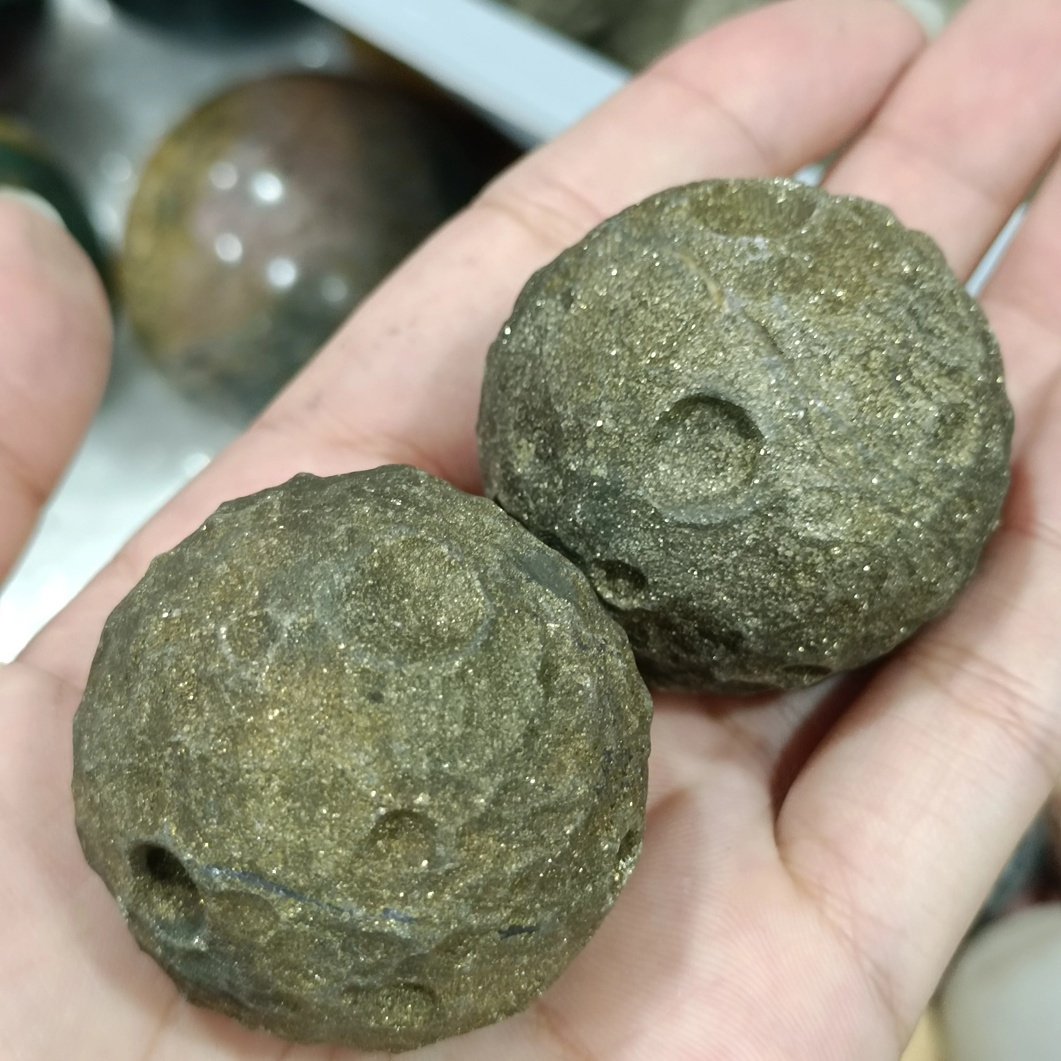 1pc-Natural-Copper-Pyrite-Mineral-Mine-moon-ball-Chalcopyrite-Spheres ...