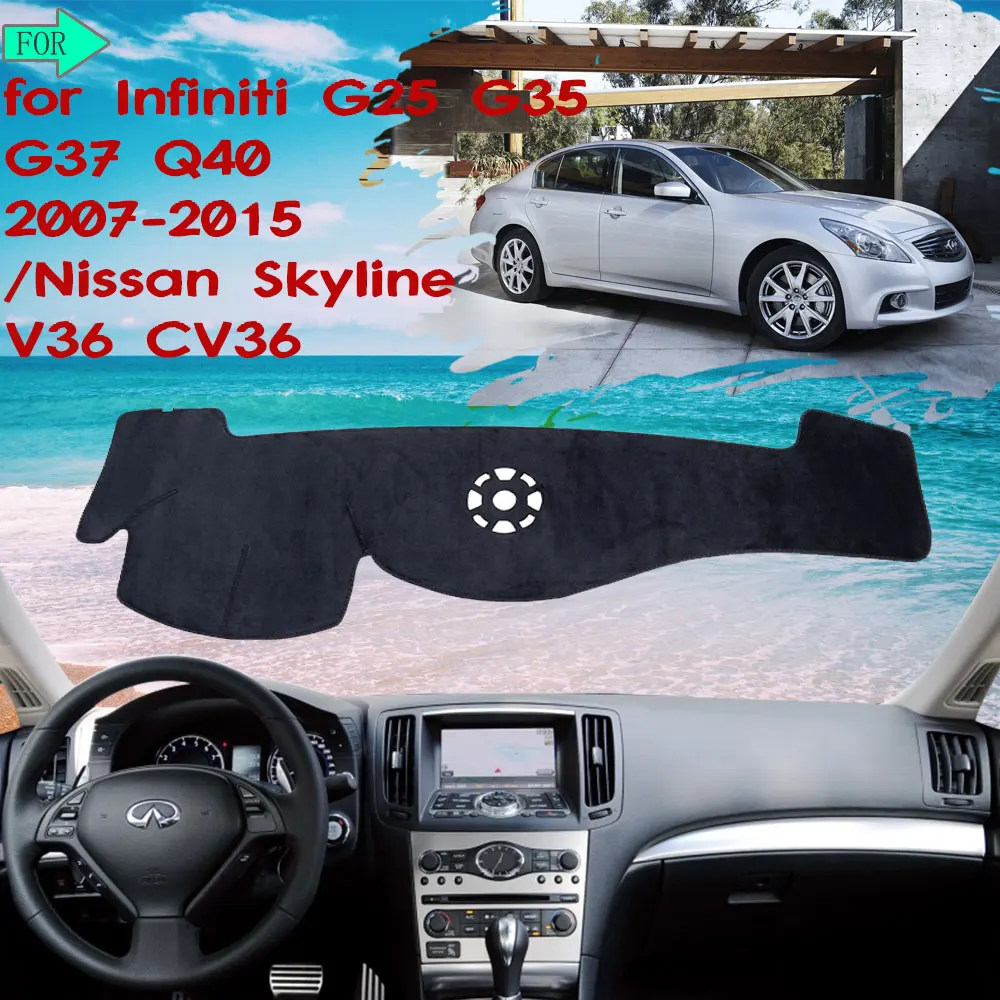 Dashboard Dash Mat Cover for Infiniti G37 G35 G25 2007~2015 Sedan Coupe ...