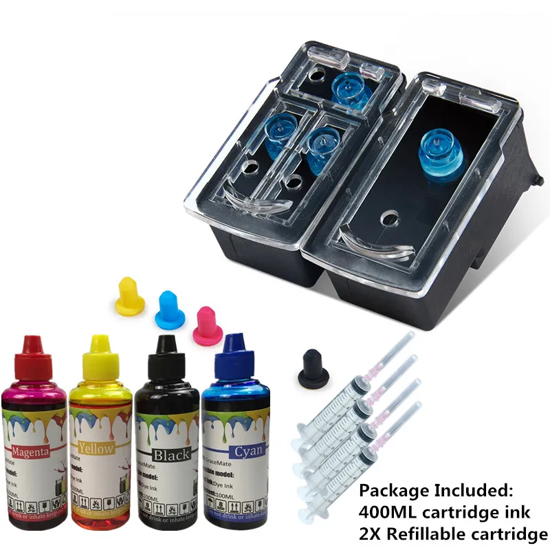 400 ml de tinta + cartucho de tinta recarregáveis pg 40 cl 41 para ...