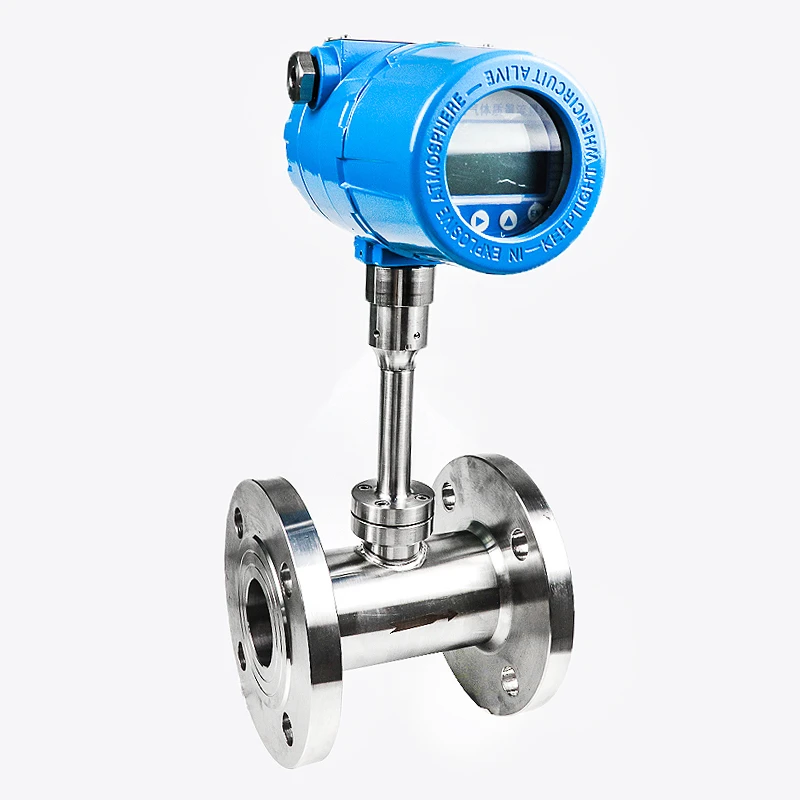 Gas Flow Transmitter 4 Inch Flange Type Air Thermal Mass Flow Meter ...