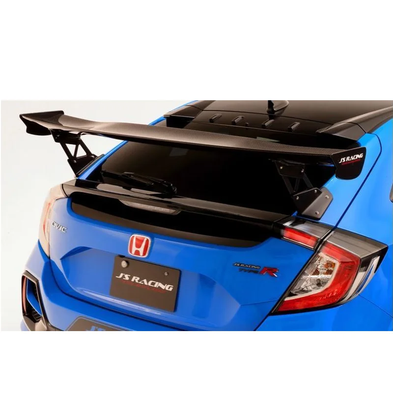 For Honda Civic Type R FK7 FK8 JS Style Carbon Fiber/Fiber Glass GT Wing Rear Spoiler Trunk Tail ...