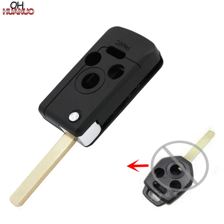 3+1 Buttons Replacement Shell Modified Folding Remote Key Case Fob 4 ...
