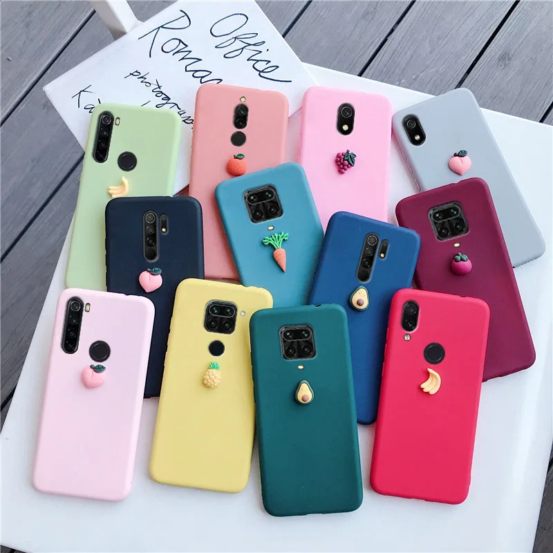 3d cute silicone fruit case on for xiaomi redmi 9 note 9 s 9s 8t 8 8a 7 ...