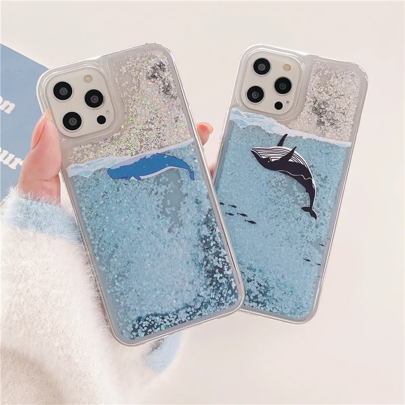 Quicksand Iphone Case Whale | Iphone 8 Plus Case Glitter | Whale ...