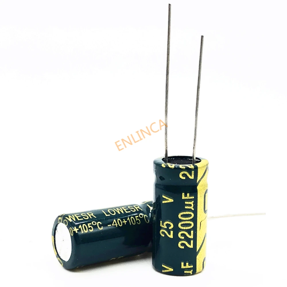 10pcs/lot 25v 2200uf 10*20MM high frequency low impedance aluminum ...