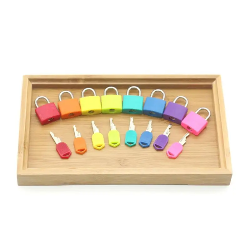 Colorful Montessori Locks Keys Set Children Early Learning Education ...