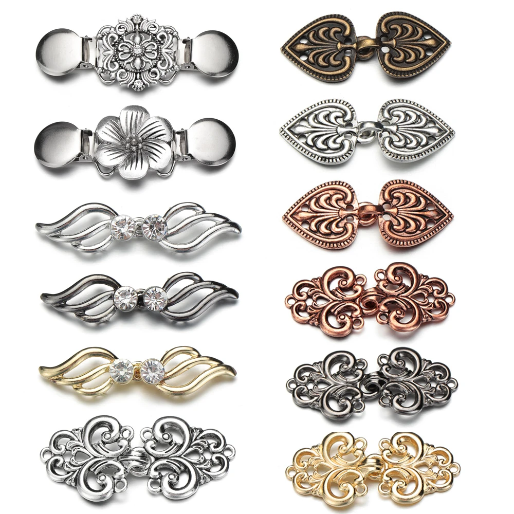 Retro Brooches For Women's Clothing Cardigan Sweater Blouse Shawl Clips ...
