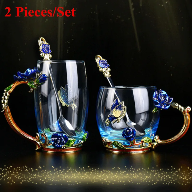 Enamel Drinking Glasses | Enamel Tea Cup - Hand-made Tea Cup Crystal ...