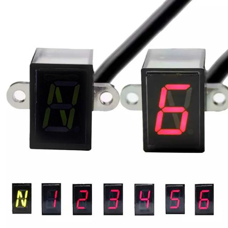 Universal-Motorcycle-6-indicator-Speed-display-Digital-Gear-off-road ...