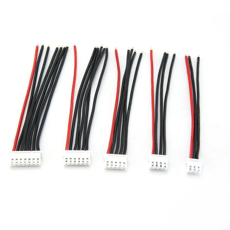 5pcs/lot 2s 3s 4s 5s 6s 8s Lipo Battery Balance Charger Cable Imax B6 ...