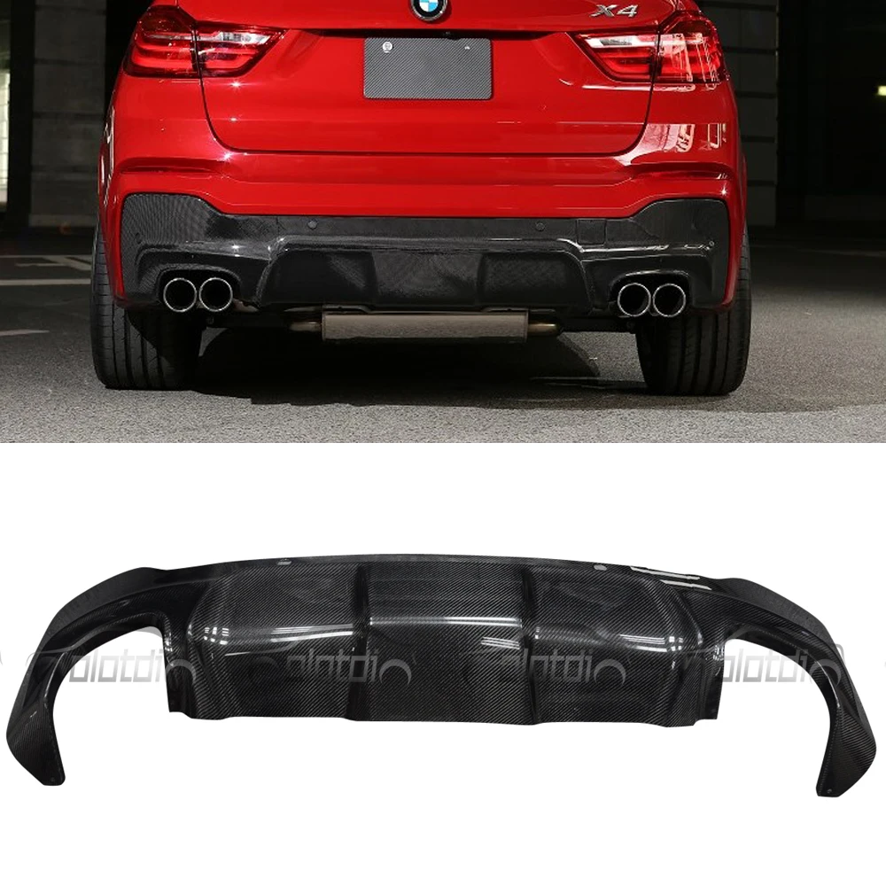 For-BMW-F26-X4-M-Tech-Real-Carbon-Fiber-Diffuser-Rear-Bumper-Lip ...