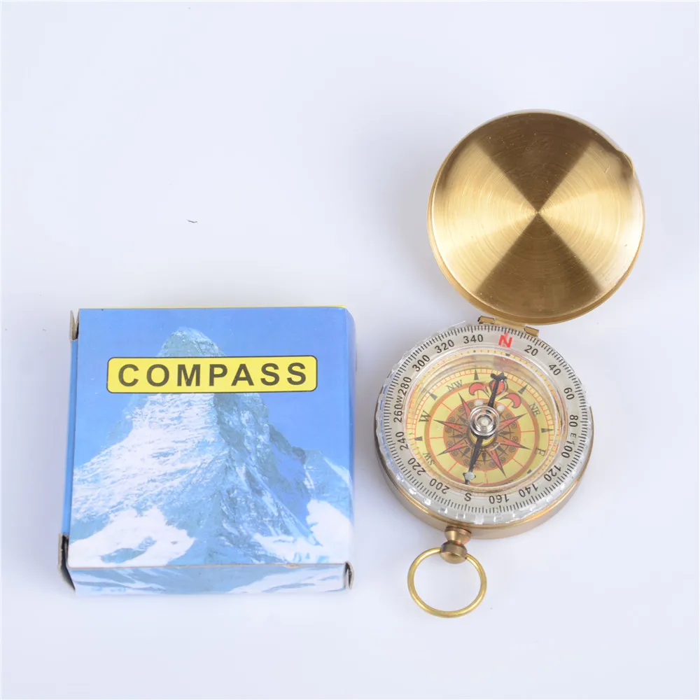 BOUSSOLE - COMPAS ,G50--boussole lumineuse en laiton, pour chasse ...