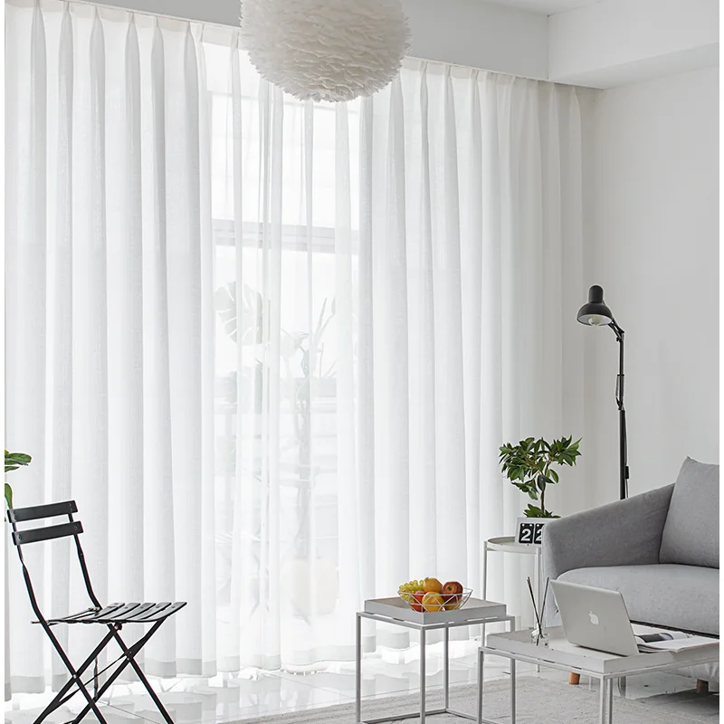 Sheer White Window Curtains