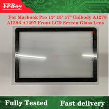 전면 LCD LED 스크린 유리 매트릭스, 맥북 프로 13 인치 15 인치 17 인치 유니바디 A1278 A1286 A1297 스크린 유리 렌즈 2009 2010 2011 2012