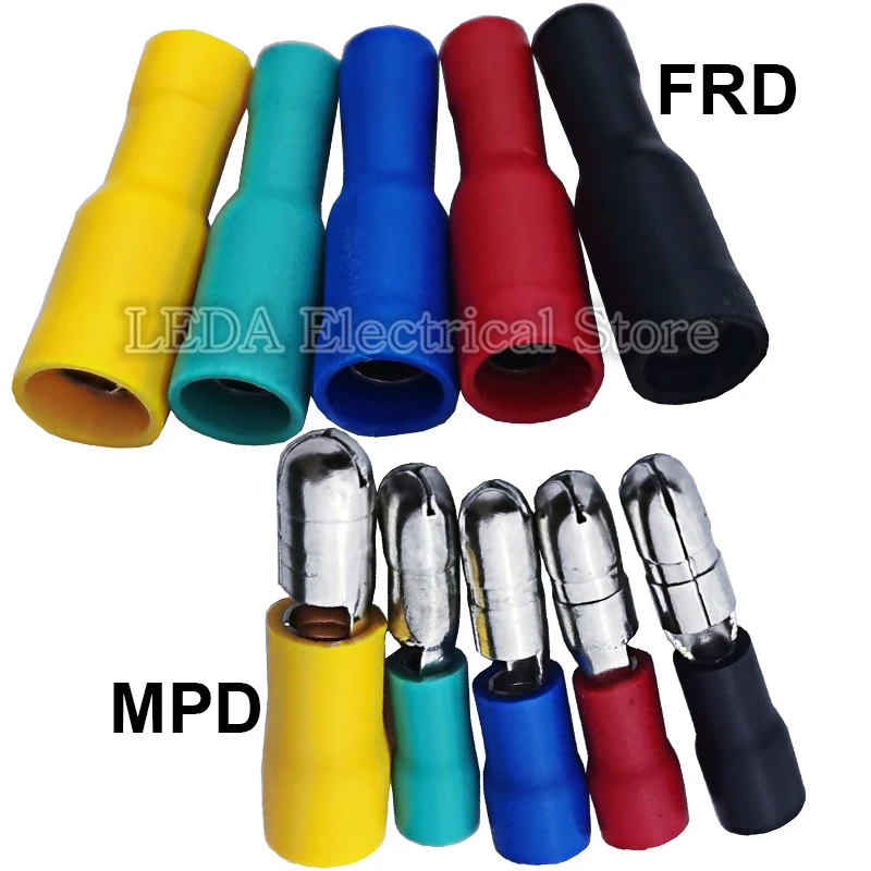 50pcs(25Sets) 5Colors Male Female Bullet Connector Insulating Joint ...
