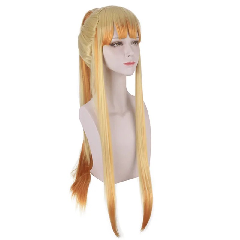 Demon Slayer Anime Agatsuma Zenitsu Ponytail Long Cosplay Wig ...