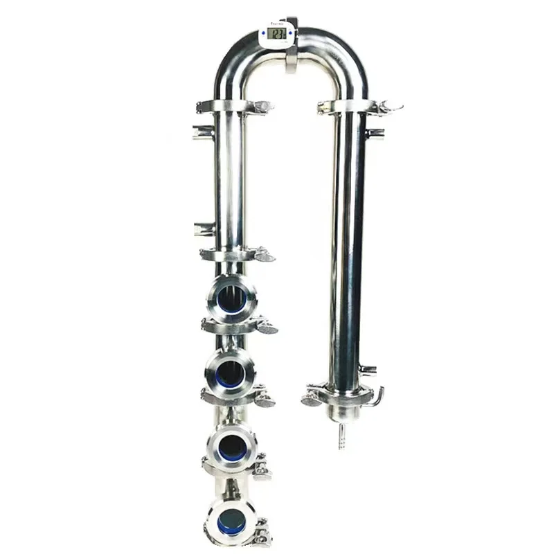 2"（51mm) Flangod64 Distillation System With 2"*2"*1.5" Column Union Tri ...