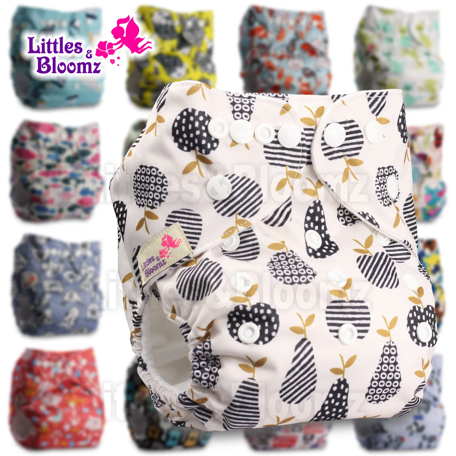 Littles-Bloomz-Baby-Washable-Cloth-Nappy-Reusable-Pocket-Diaper-Inserts ...