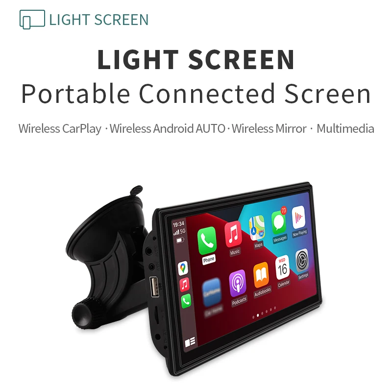 Portable Car Screen Wireless Carplay Android Auto Video Projection ...