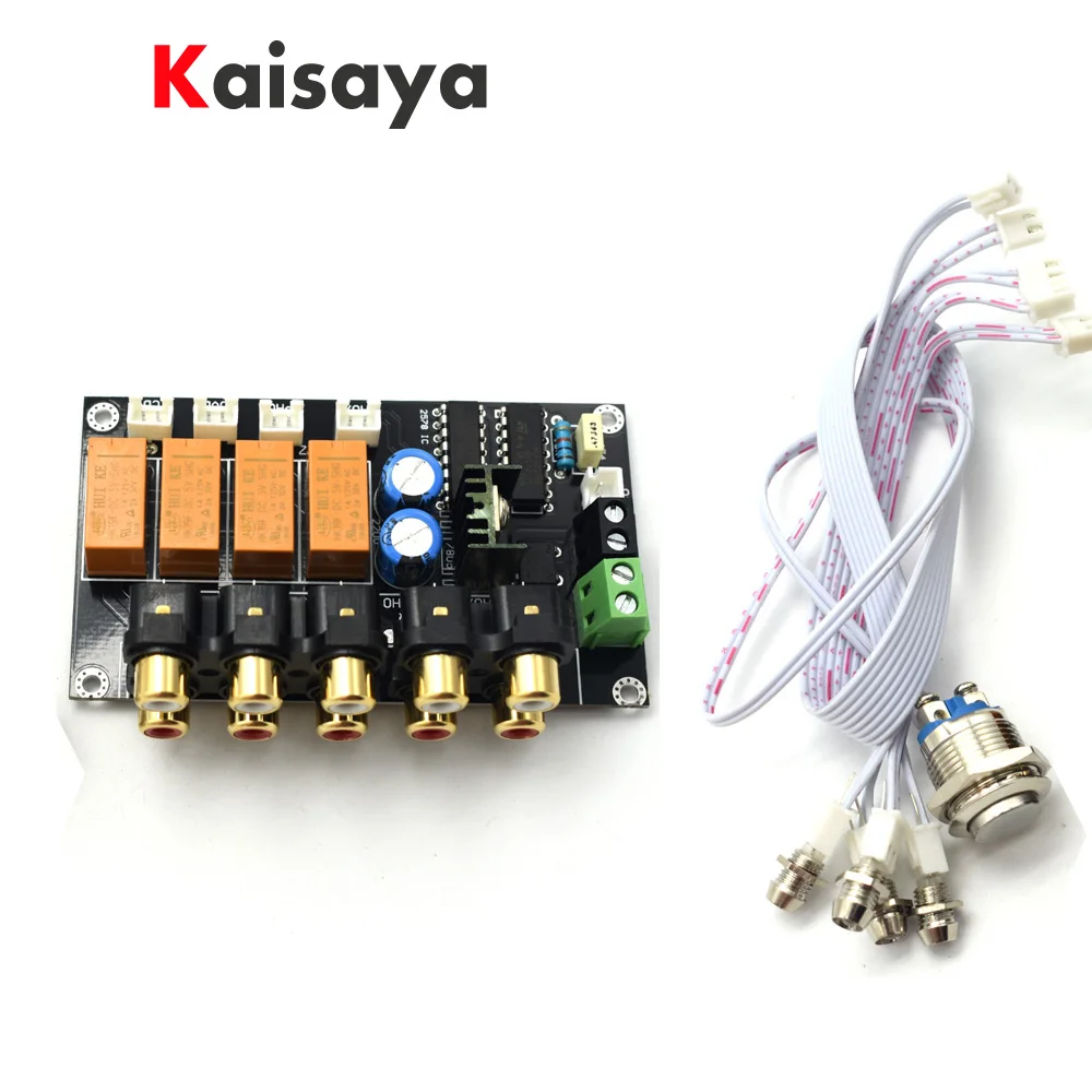 Touch Button 4 Way Audio Switch Input Selection Board Dc Or Ac Input 2.0 Channel Stereo Source ...