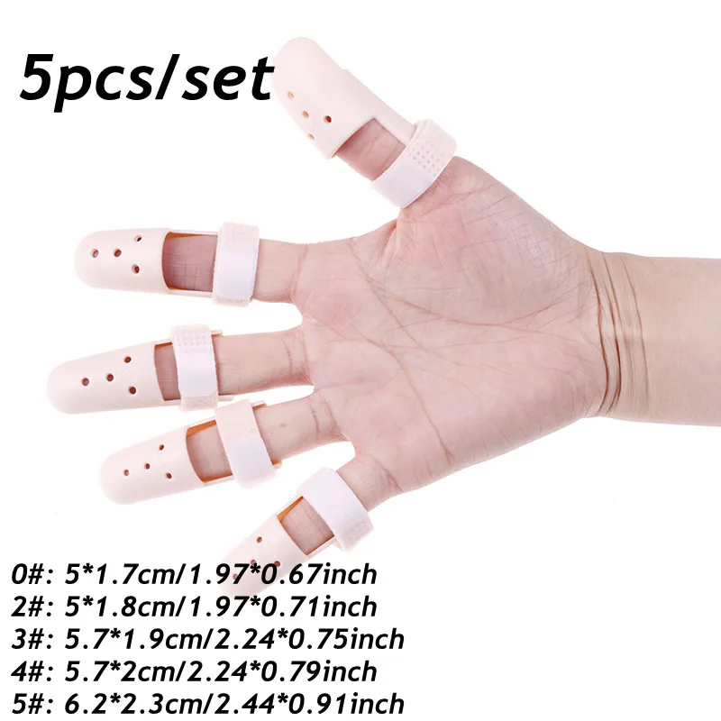 5Pcs-Finger-Splint-Brace-Adjustable-Finger-Support-Protector-Arthritis ...