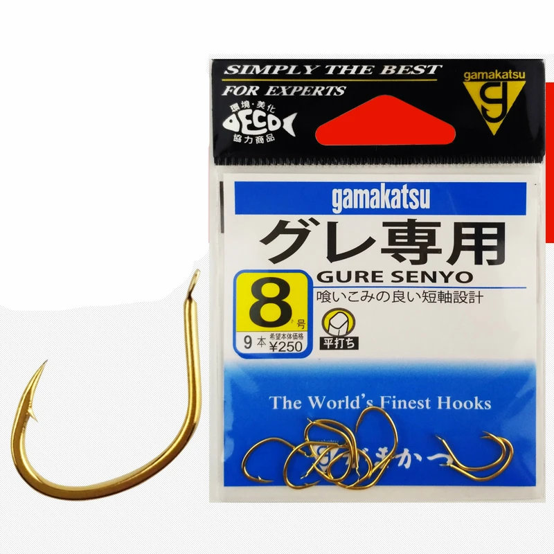 100% Original Japanese High Strength Sharp Gamakatsu Golden Barbed ...