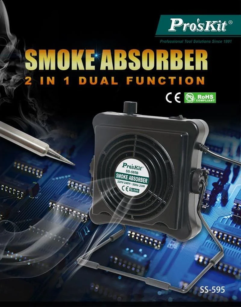 Pro'skit Ss-595h Soldering Iron Welding Smoke Absorber Fume Extractor ...