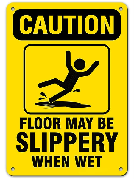 Caution Wet Floor Sign Floor May Be Slippery When Wet|Plaques & Signs ...
