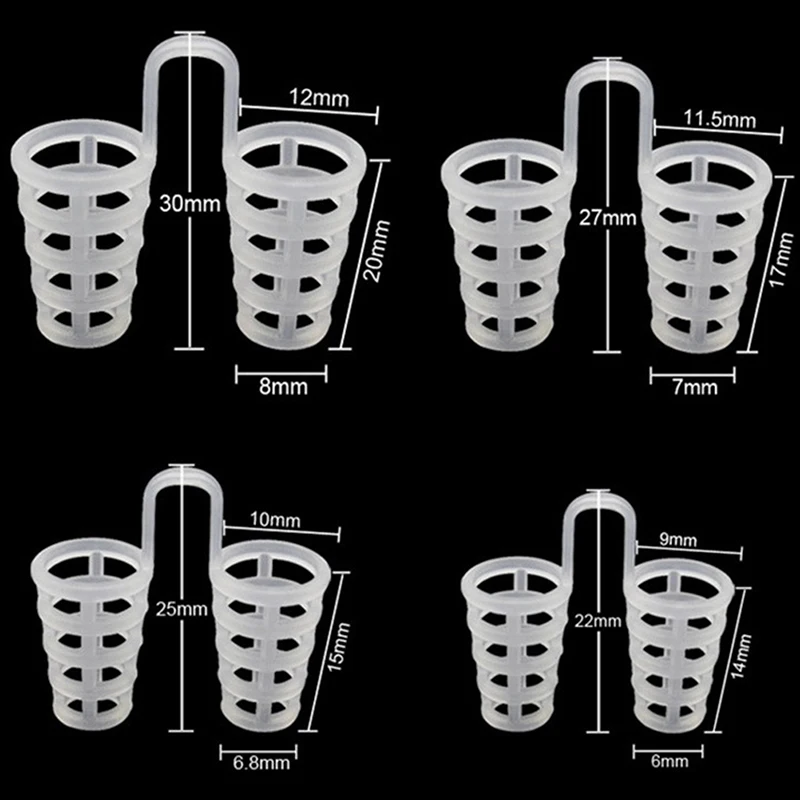 8Pcs Silicone Anti Snoring Nose Vents Clip Relieve Guard Nasal Dilator ...