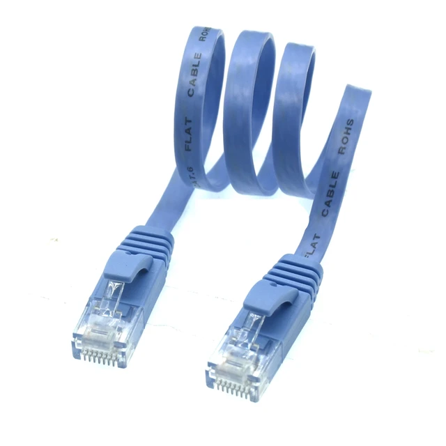 CAT6 Flat UTP Ethernet Network RJ45 Patch LAN cable rg45 male black ...