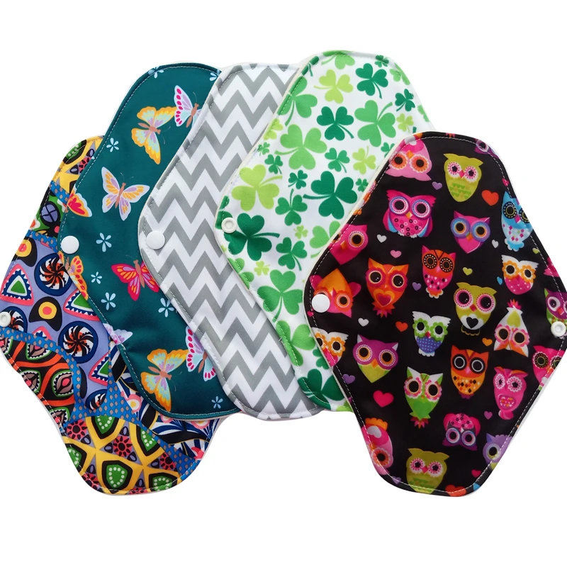 cloth day night pads menstrual pad sanitary pads wholesale, 5pcs lady ...