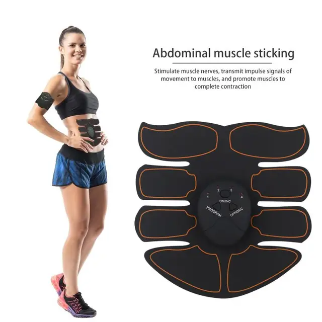 Muscle Electric Stimulator Trainer Fitness Abdominal Training Massager ...