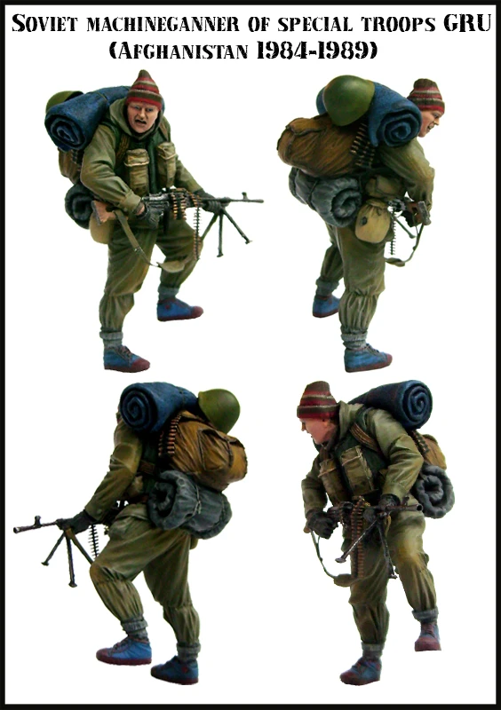 1/35 Soviet Machine Gunner of Special Troops GRU resin kit soldiers GK ...