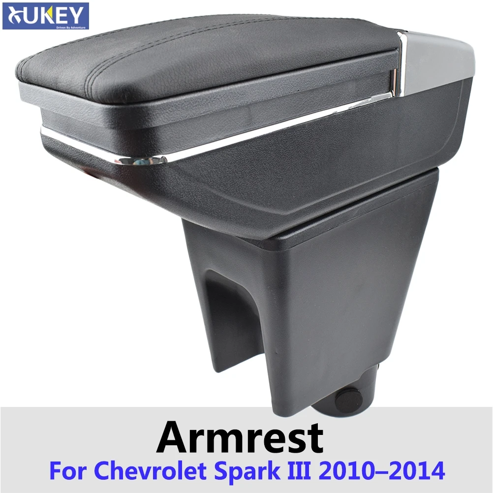 Leather-Armrest-For-Chevrolet-Spark-III-2010-2014-Car-Storage-Interface ...
