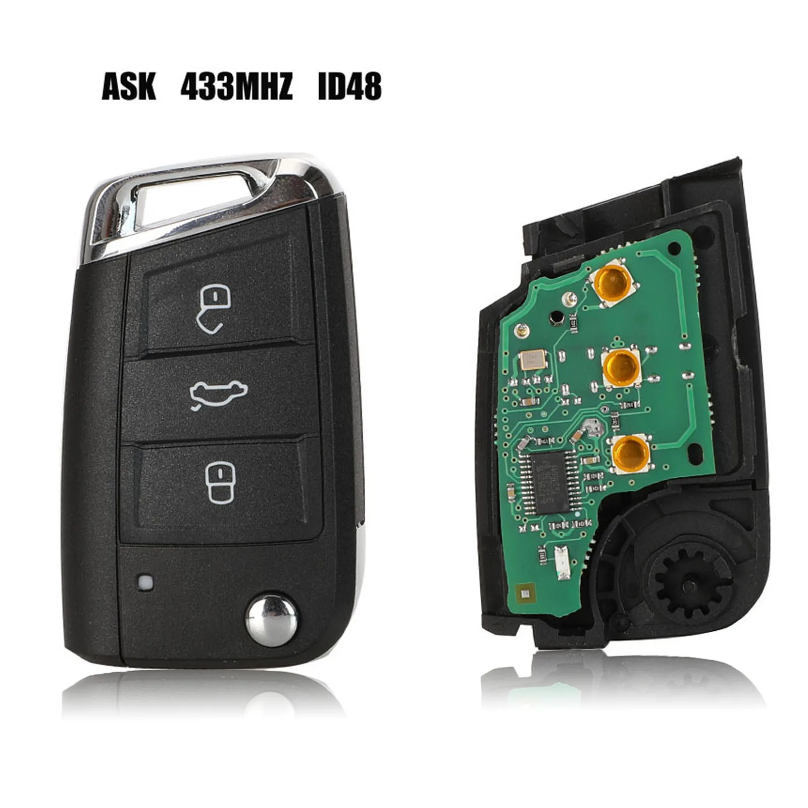 3 botones de 433Mhz con Chip Megamos AES de Control remoto Flip CAJA ...