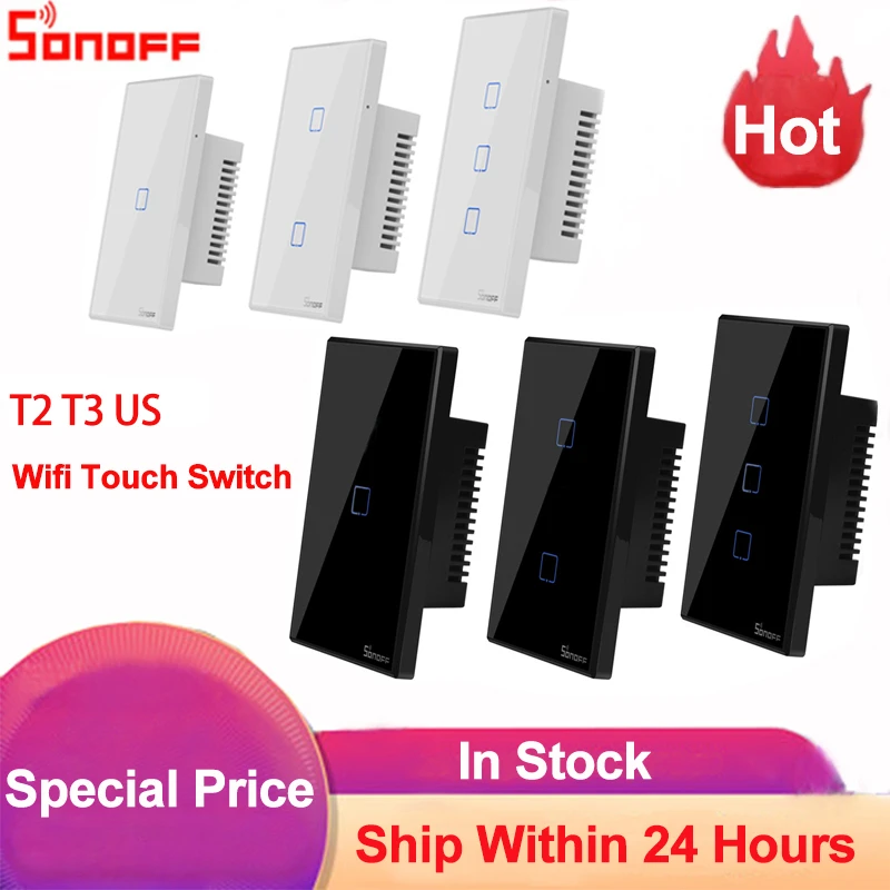 Sonoff Tx T2 T3 Us 1 2 3 Gang Smart Wifi Switch Smart Home Rf Switch ...