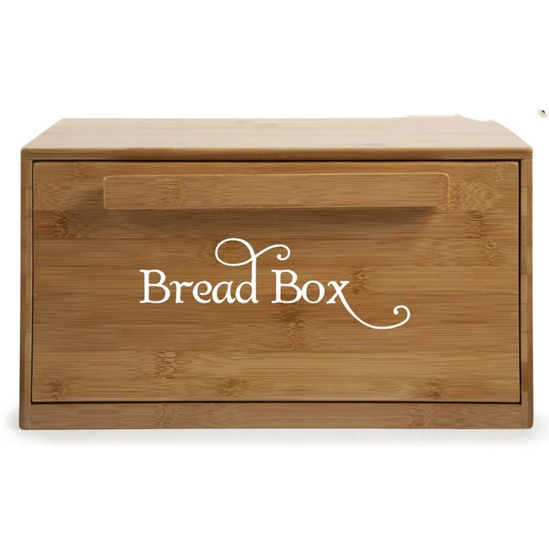 2Pcs Bread Box Bin Decal Sticker Kitchen Restaurant Breadbox Bread Bin ...