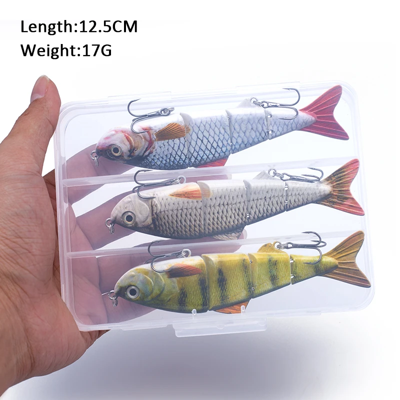 Free Combination Set 125mm/17g Multi Jointed Swimbaits 4 Segment ...