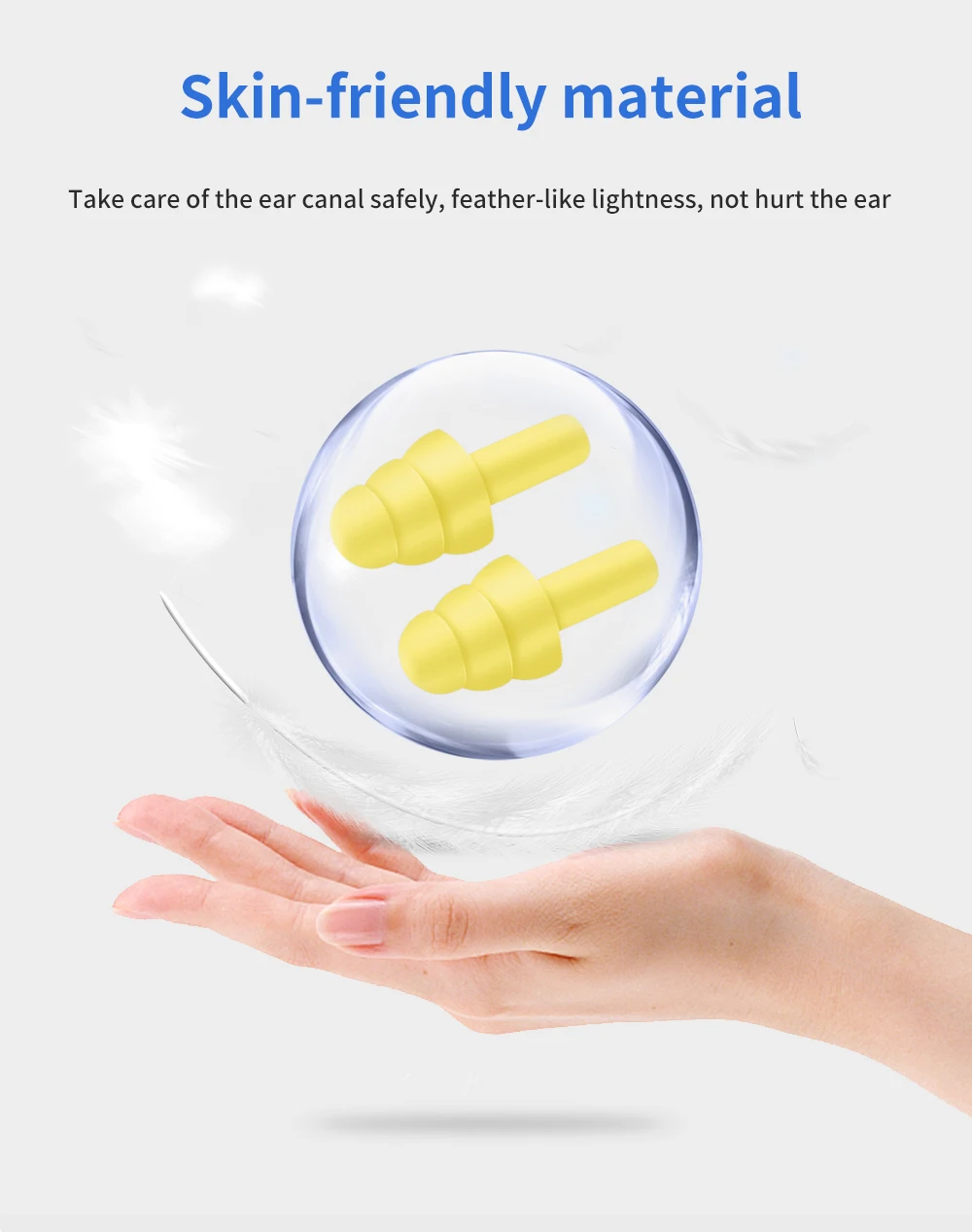 BOULES QUIES,Yellow box--bouchons'oreille en Silicone étanche et anti ...