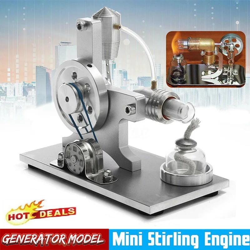 Diy Mini Air Stirling Engine Motor Model Educational Steam Power ...